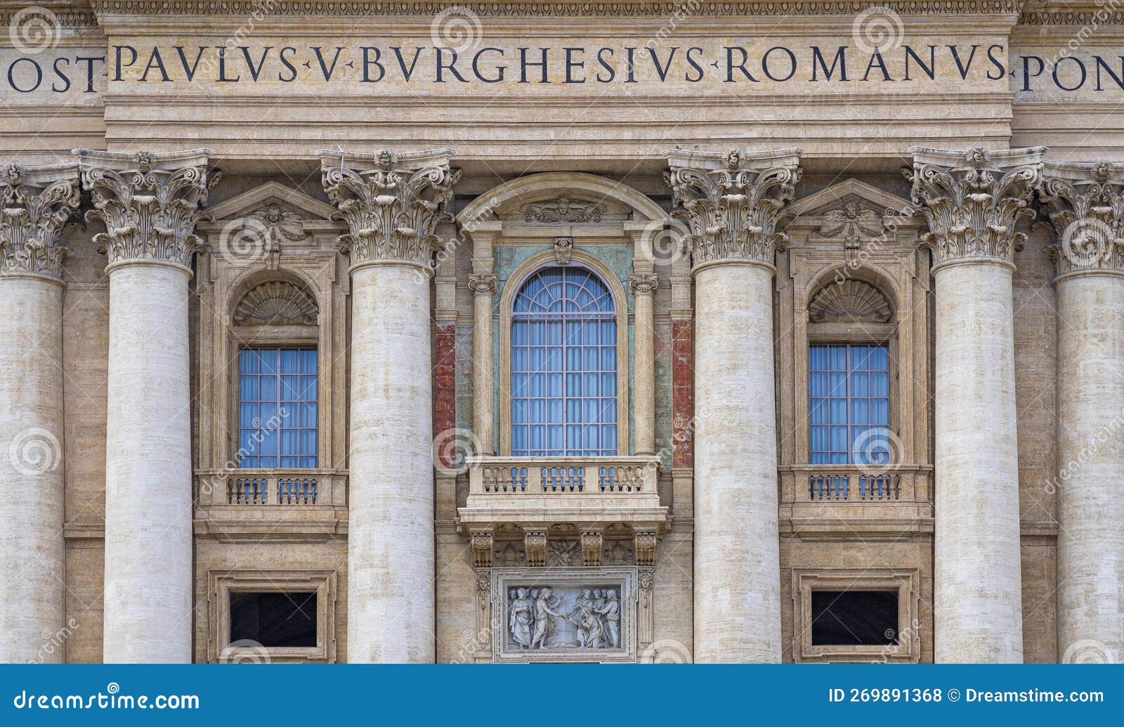 Symmetrically Framed Front and Central Facade of the Basilica of St ...