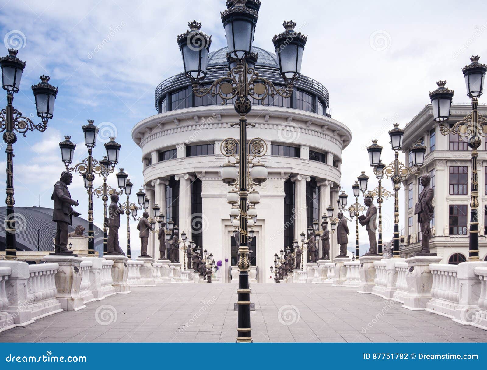 Symmetry stock photo. Image of monument, symmetry, skopje - 87751782