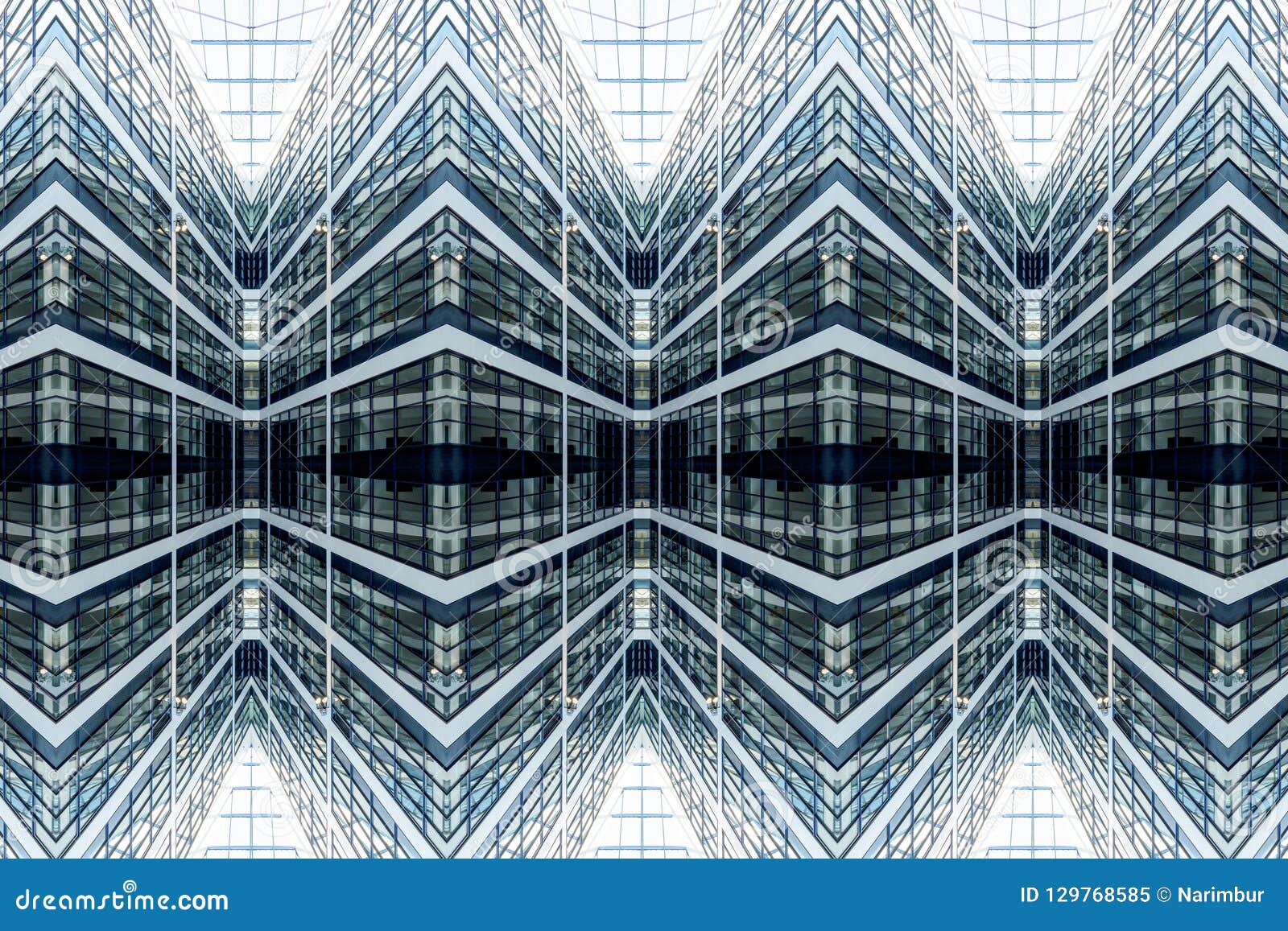 Architectural Pattern of a Glassy Facade Stock Image - Image of ...