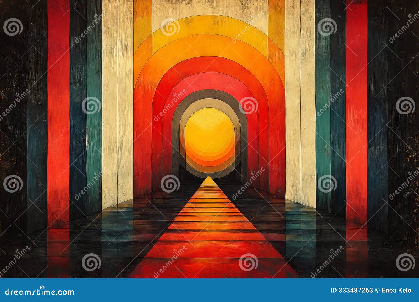 Symmetry in Color: a Minimalist Touch Stock Illustration - Illustration ...