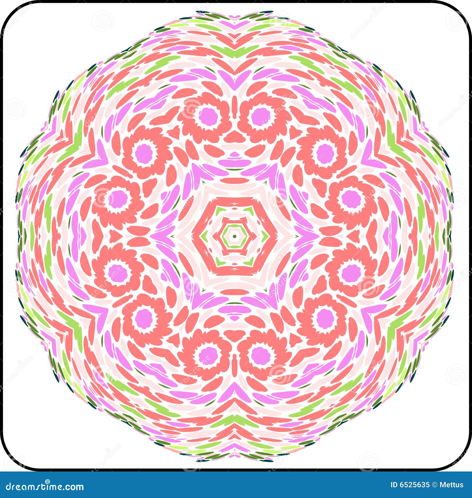 Symmetry colorful pattern stock vector. Illustration of element - 6525635