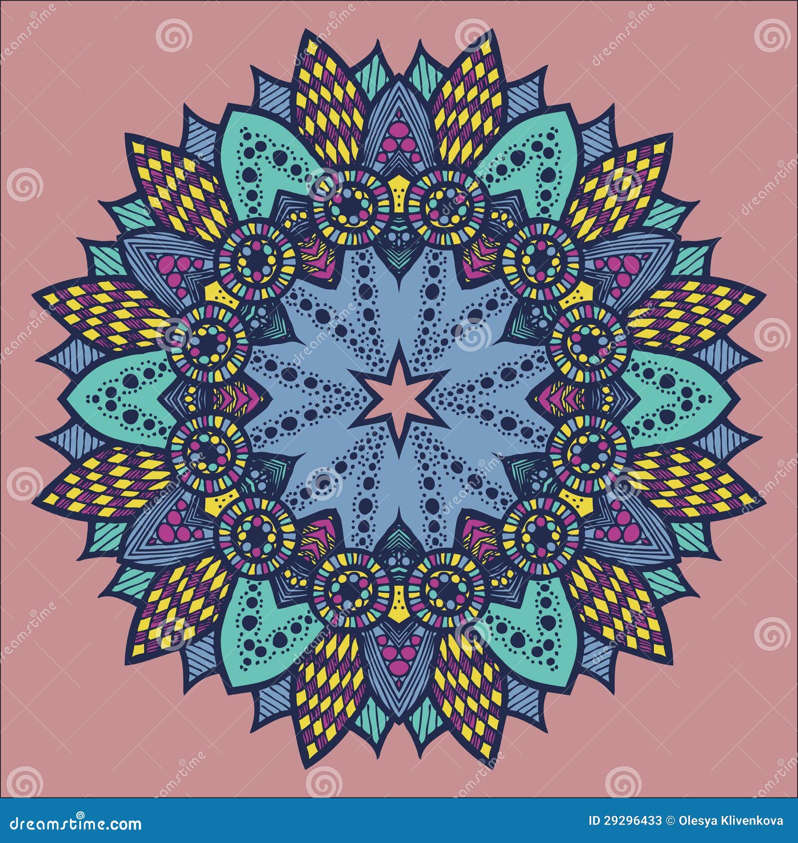 Symmetry pattern 05 stock vector. Illustration of pink - 29296433