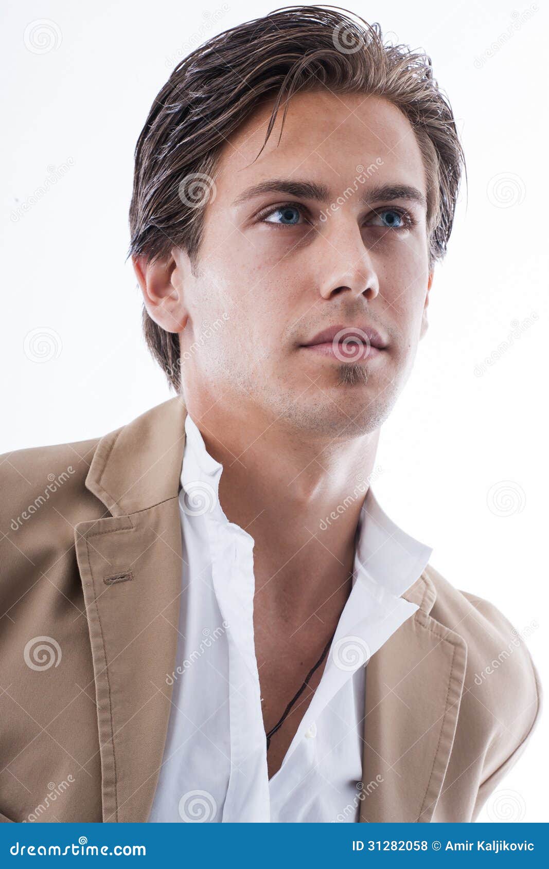 Sympathetic thoughtful man stock photo. Image of fashion - 31282058