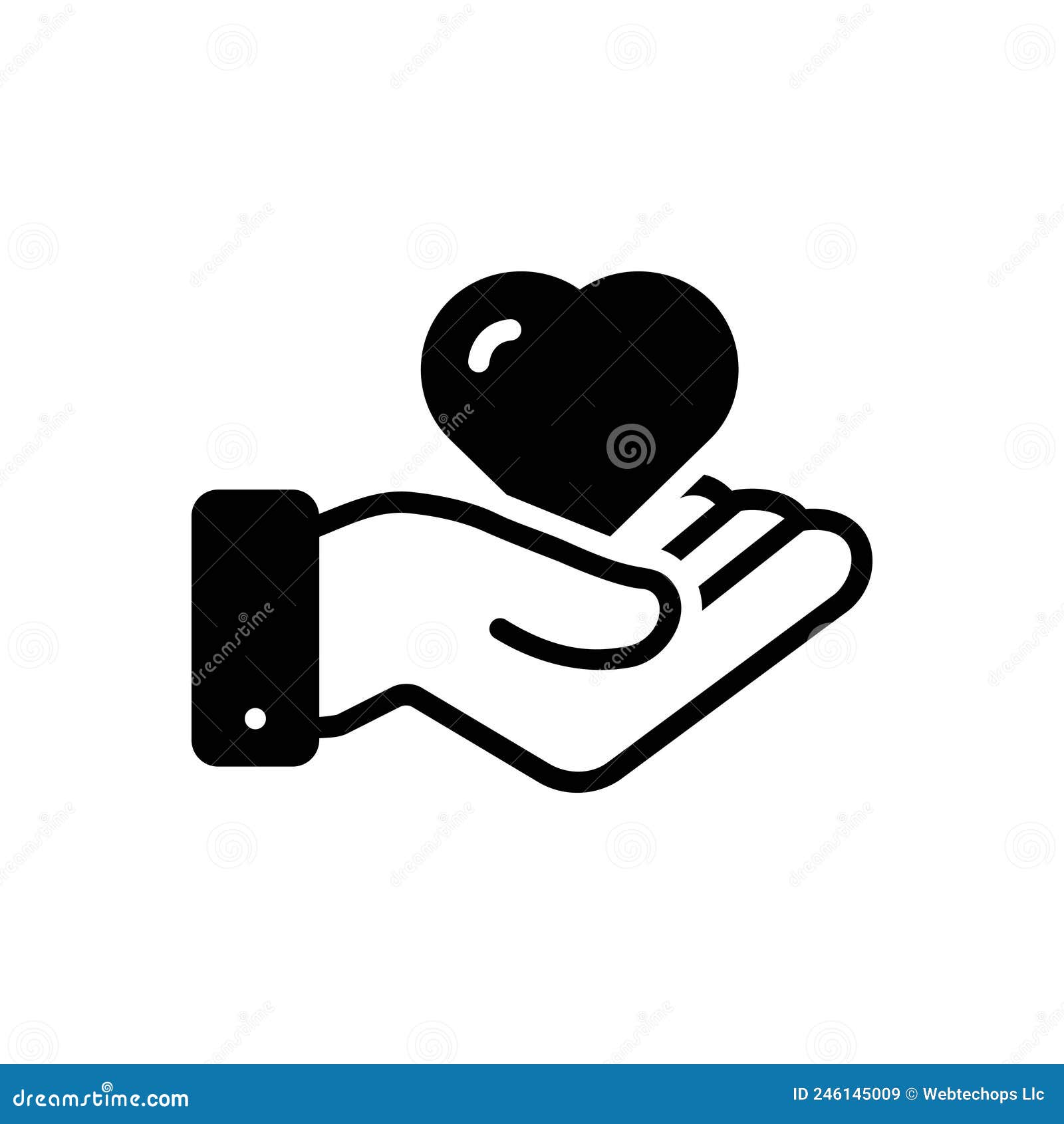 Black Solid Icon for Sympathy, Empathy and Compassion Stock Vector ...