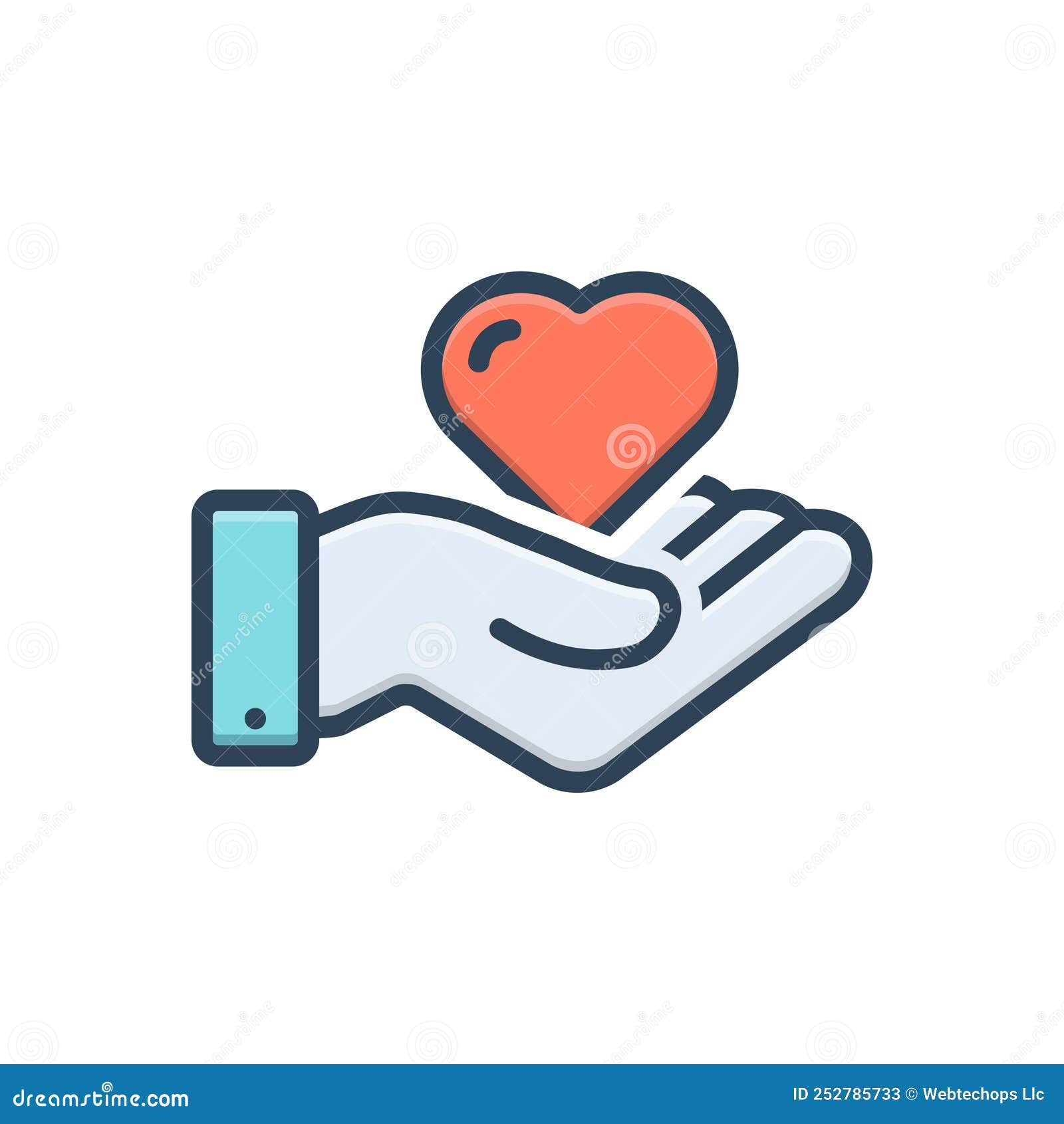 Color Illustration Icon for Sympathy, Empathy and Compassion Stock ...