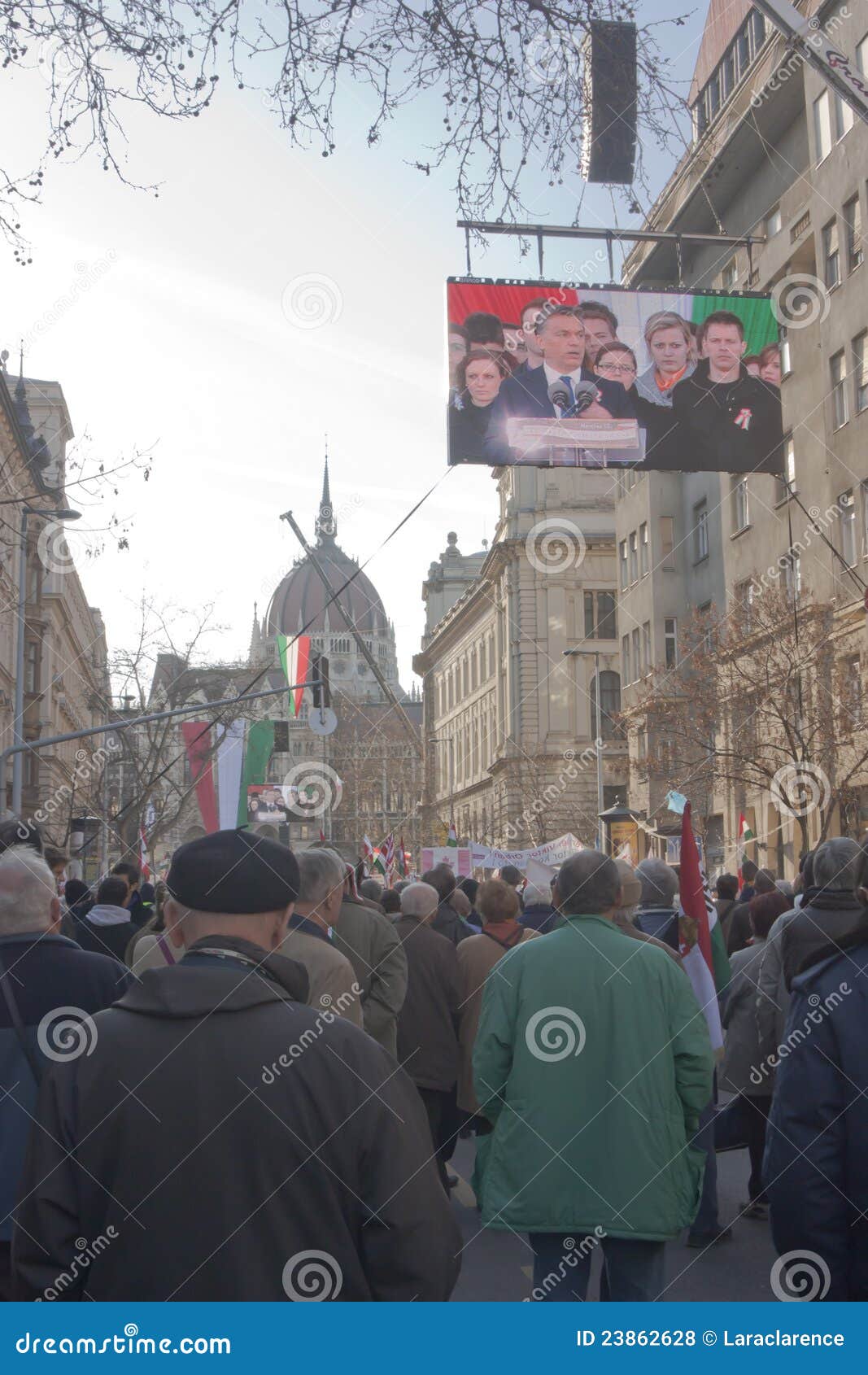 Sympathy Strike by the Hungarian Government Editorial Stock Photo ...