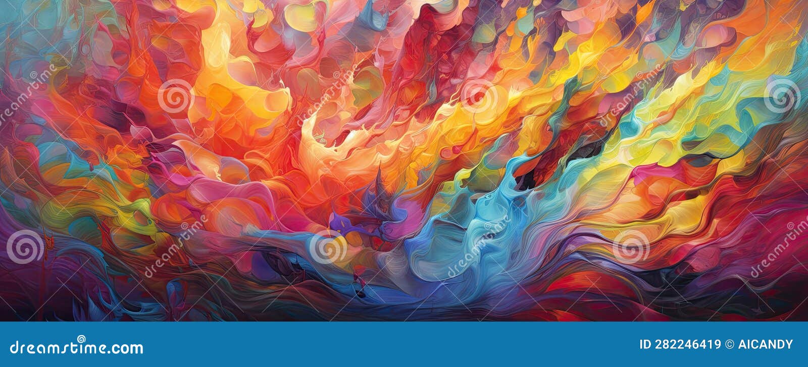 Symphony of Abstract Colors Harmonizing and Resonating, Creating a ...