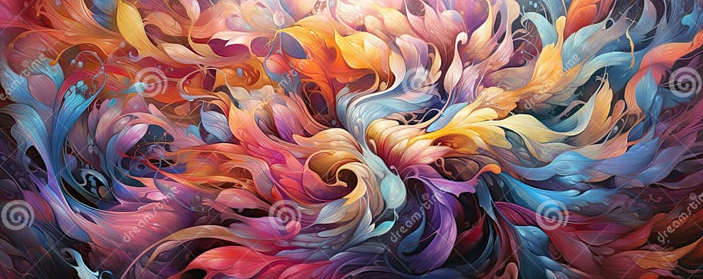 Symphony of Abstract Colors and Patterns on a Dynamic Background ...