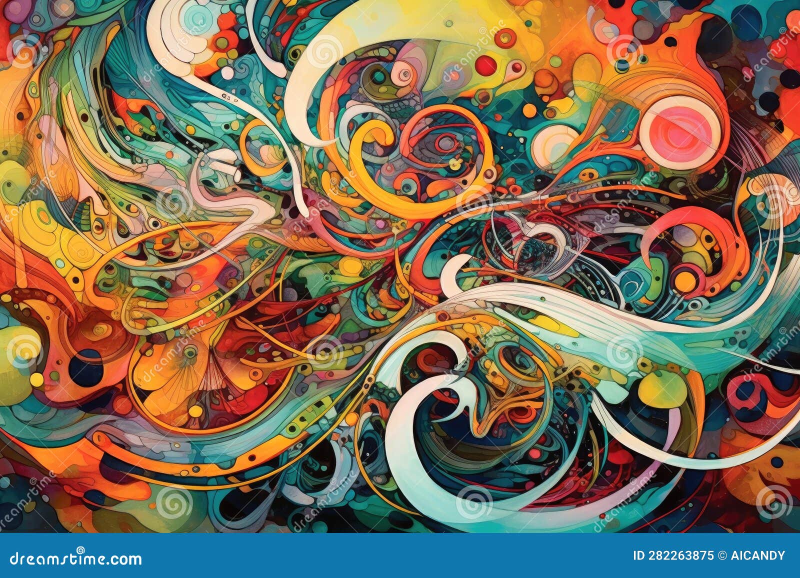 Symphony of Abstract Colors and Patterns on a Dynamic Background ...