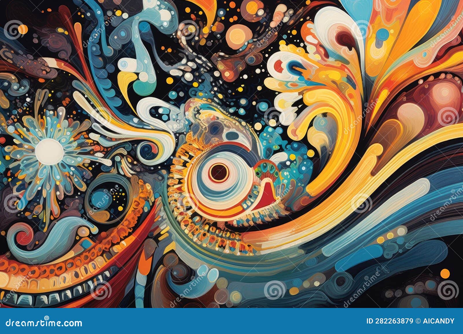 Symphony of Abstract Colors and Patterns on a Dynamic Background ...