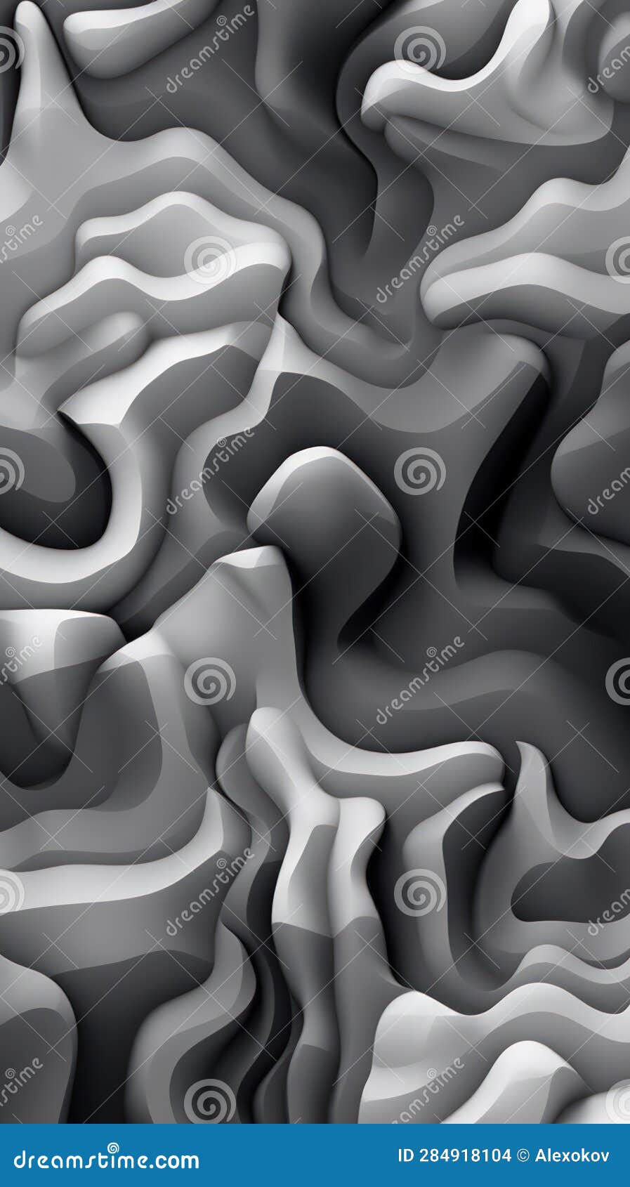 Symphony of Abstract Forms in Monochromatic Grayscale AI Generated ...