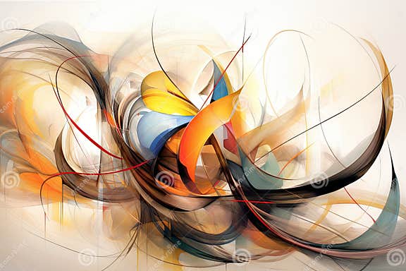 Symphony of Abstract Lines Intersecting and Diverging, Creating a Mesmerizing Visual Dialogue ...