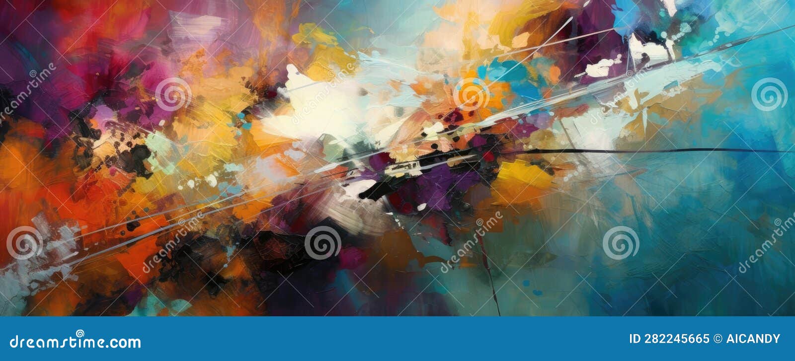 Symphony Of Vivid Colors Merging And Interweaving, Forming A Stunning ...
