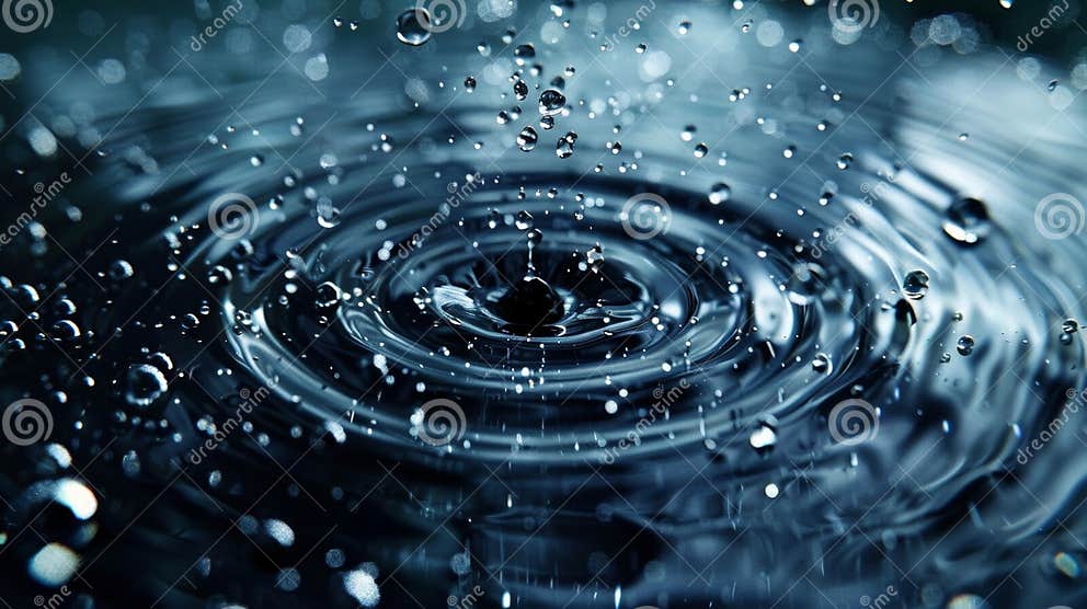 A Symphony of Circular Water Drops Dancing in Harmony Stock Image ...