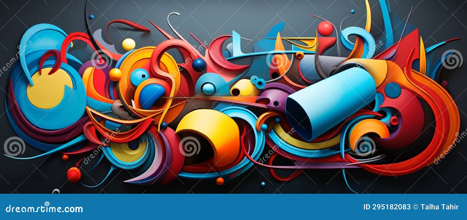 A Symphony of Colors and Shapes Stock Illustration - Illustration of ...