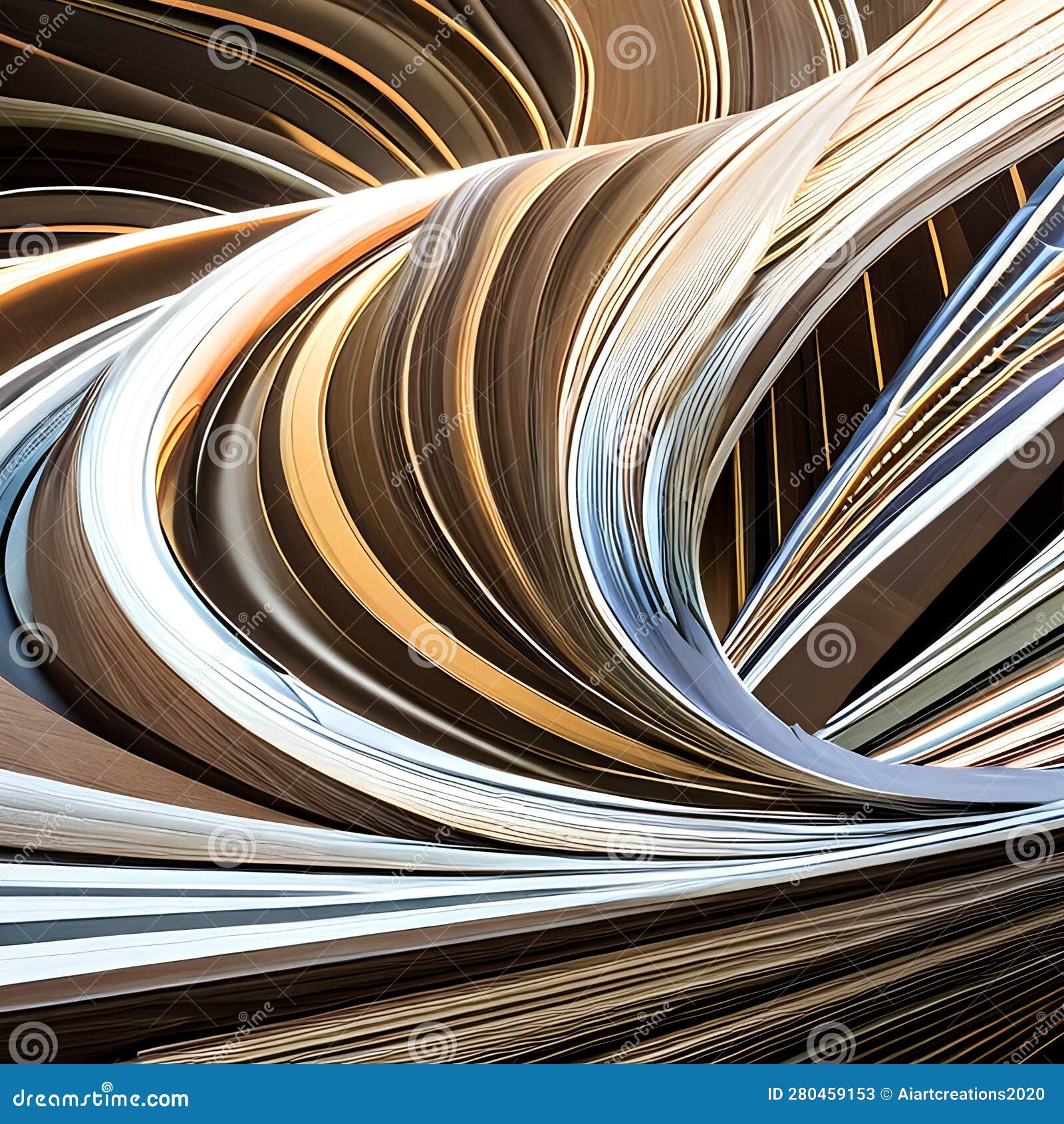 A Symphony of Flowing Lines and Curves, Creating a Sense of Fluidity ...