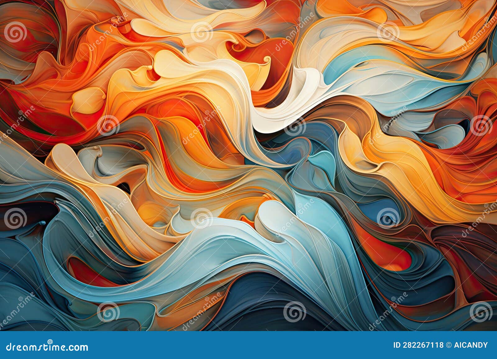 Symphony of Fluid Abstract Shapes Intertwining and Flowing Together ...