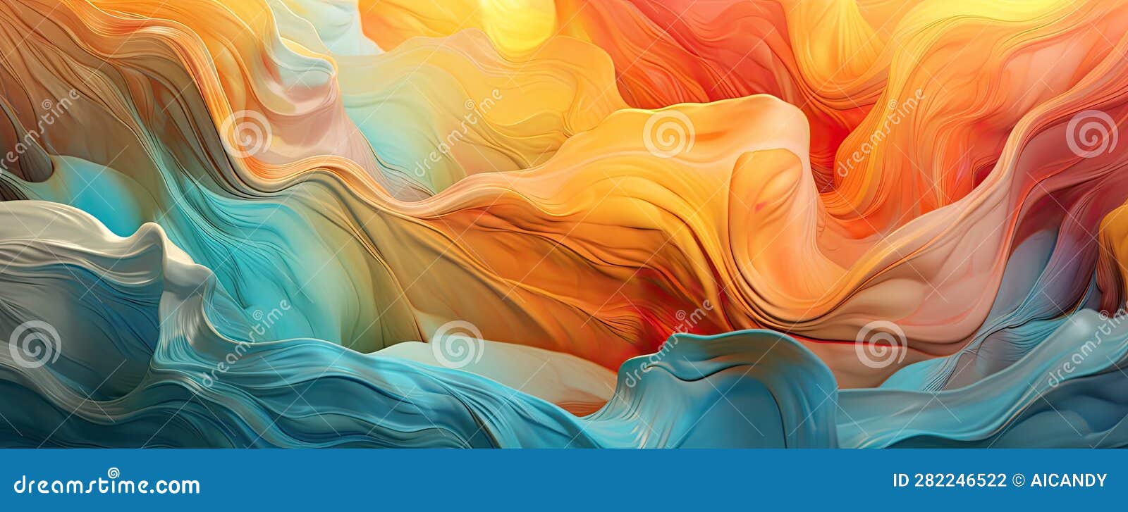 Symphony of Fluid Abstract Shapes Merging and Flowing Together ...