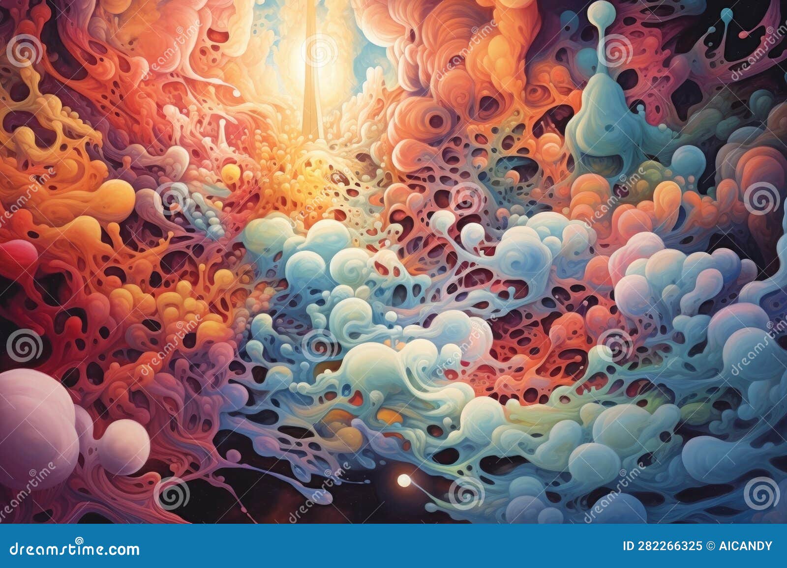 Symphony of Intergalactic Elements and Abstract Forms, Evoking a Sense ...