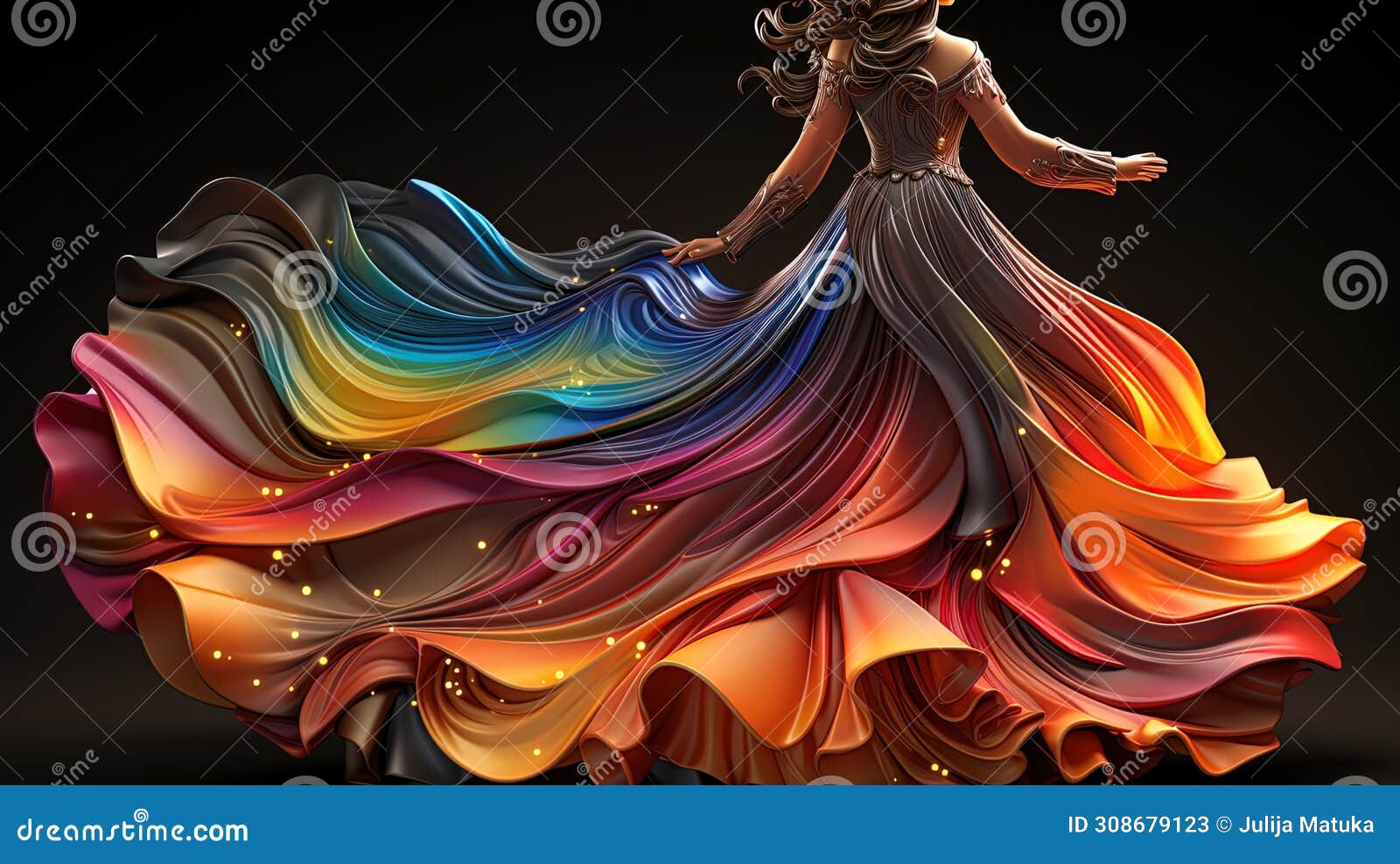 Symphony of Light: 3D Holographic Forms Dance Under the Influence of a ...