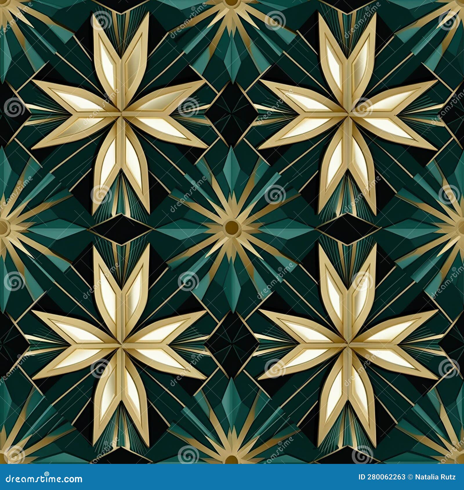 A Symphony of Lines and Shapes Seamless Pattern Stock Image - Image of ...