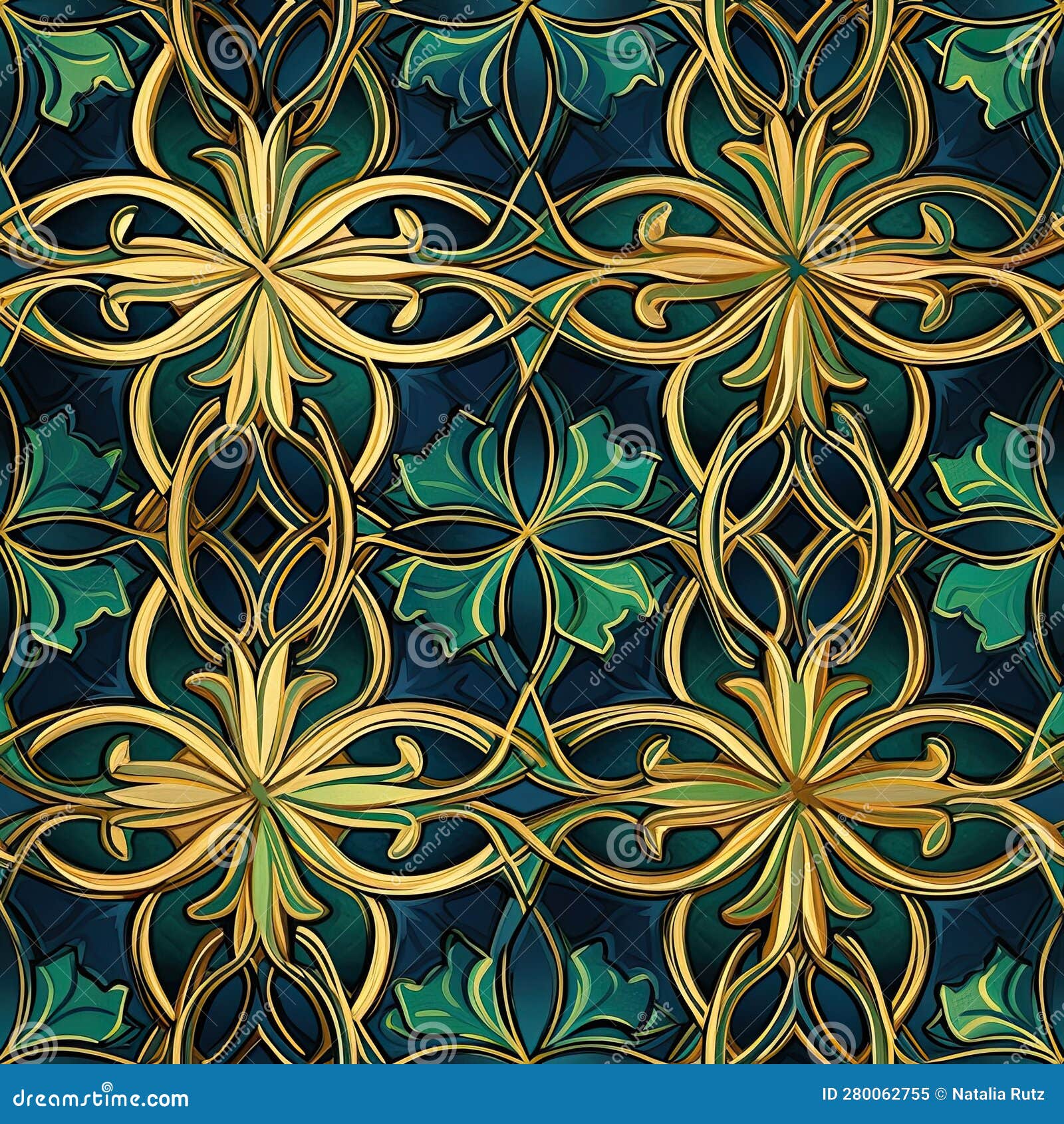 A Symphony of Lines and Shapes Seamless Pattern Stock Image - Image of ...