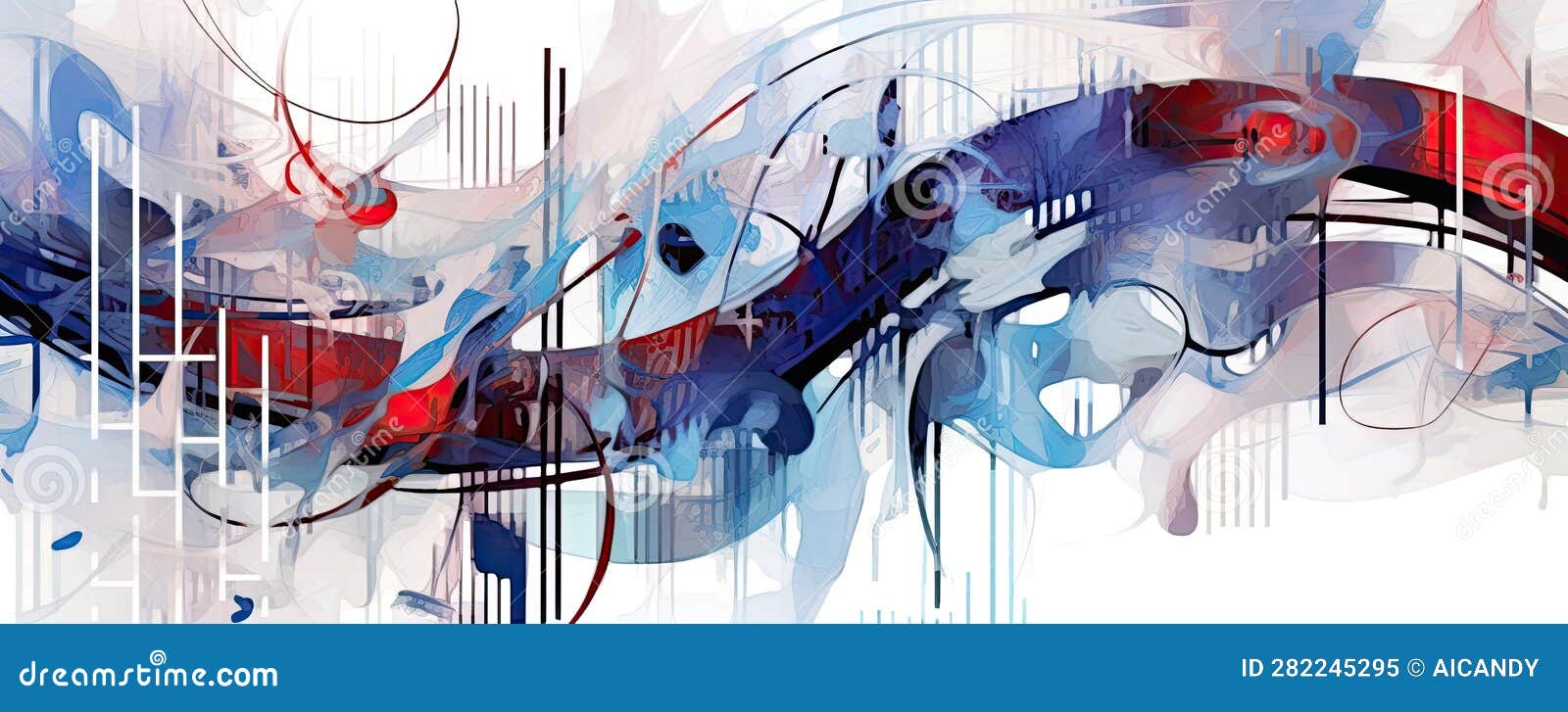 Symphony of Musical Notes Visualized through Abstract Lines and Shapes ...