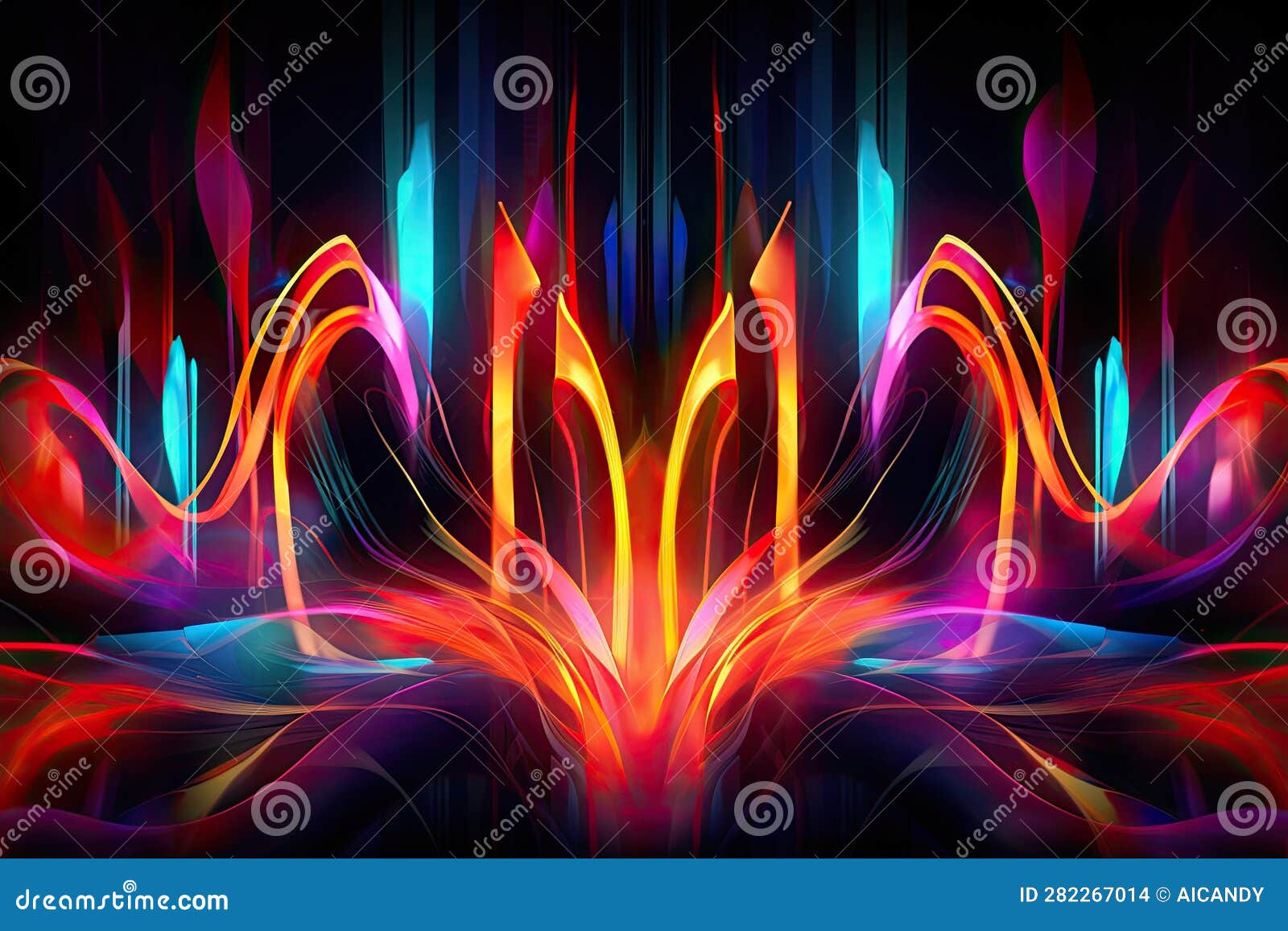 Symphony of Neon Lights Dancing in Abstract Patterns, Illuminating the ... Symphony of Neon Lights Dancing in Abstract Patterns, Illuminating the ...