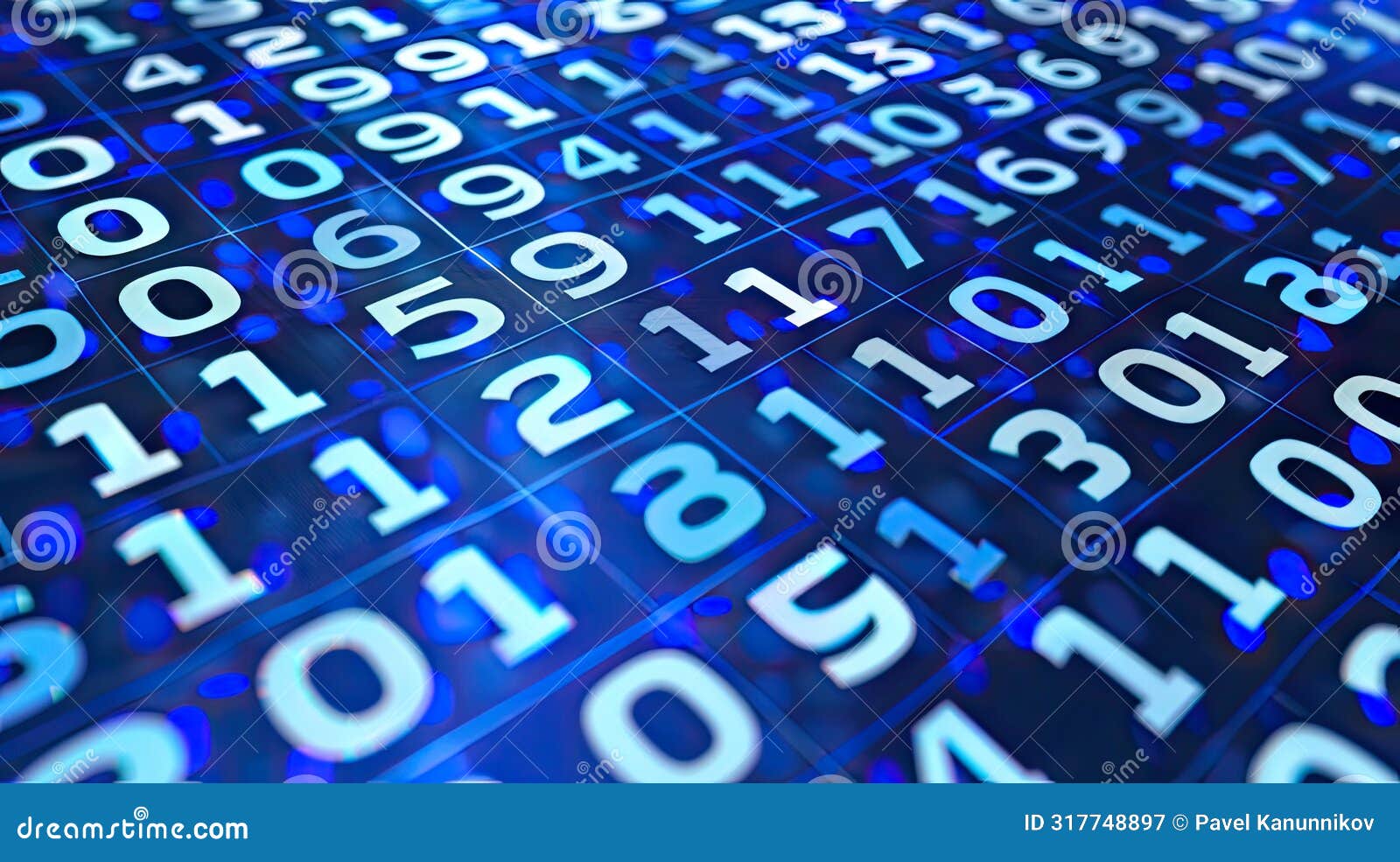 Symphony of Numbers Dancing on Table Stock Illustration - Illustration ...