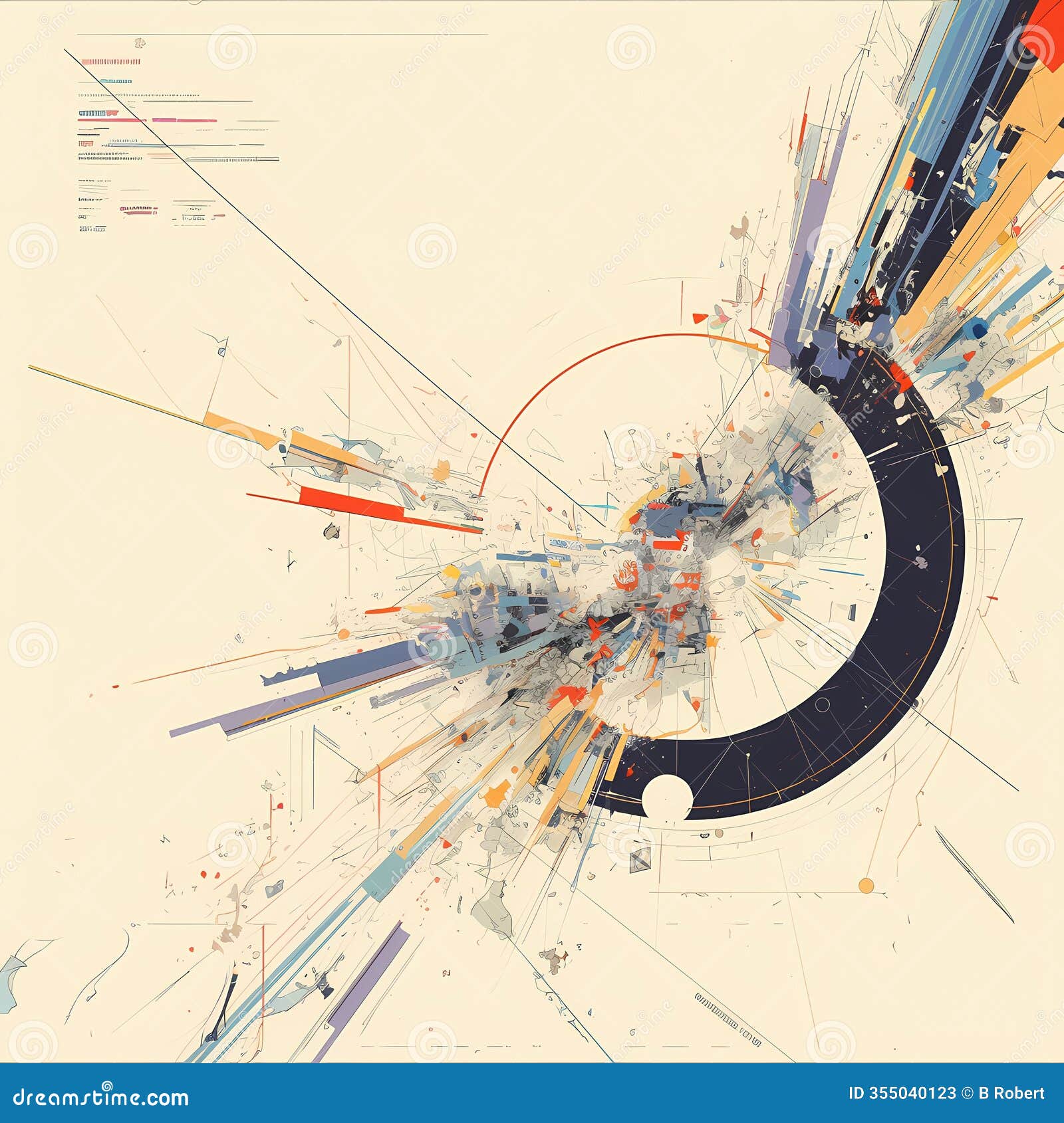 Symphony of Numbers: a Visual Representation of Data Stock Illustration ...