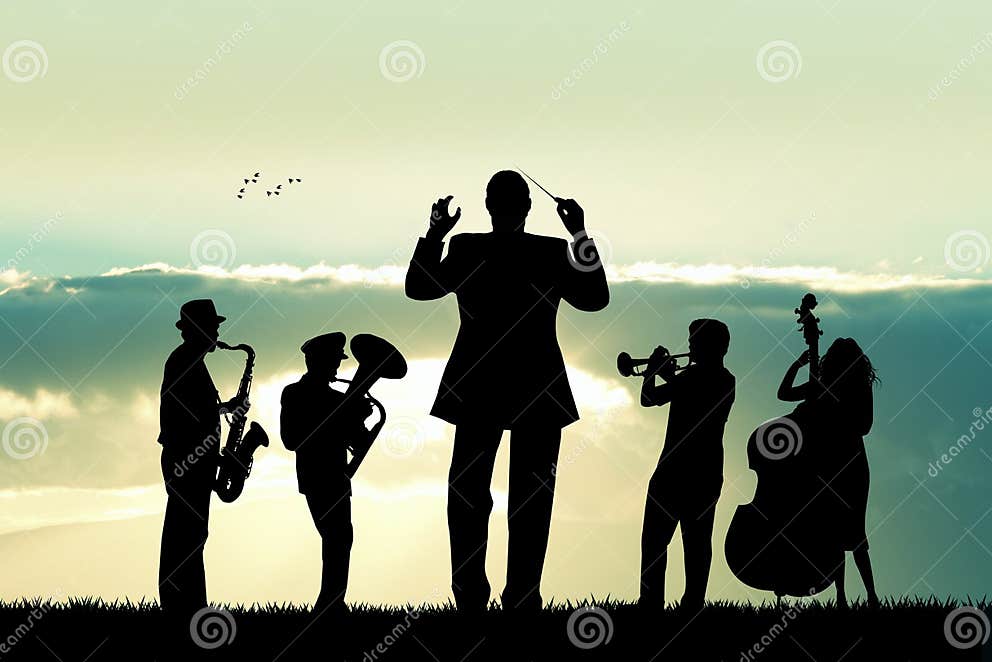 Symphony orchestra stock illustration. Illustration of performance ...