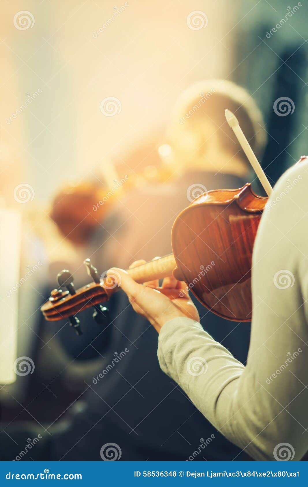 Symphony Orchestra on Stage Stock Photo - Image of elegance, viola ...