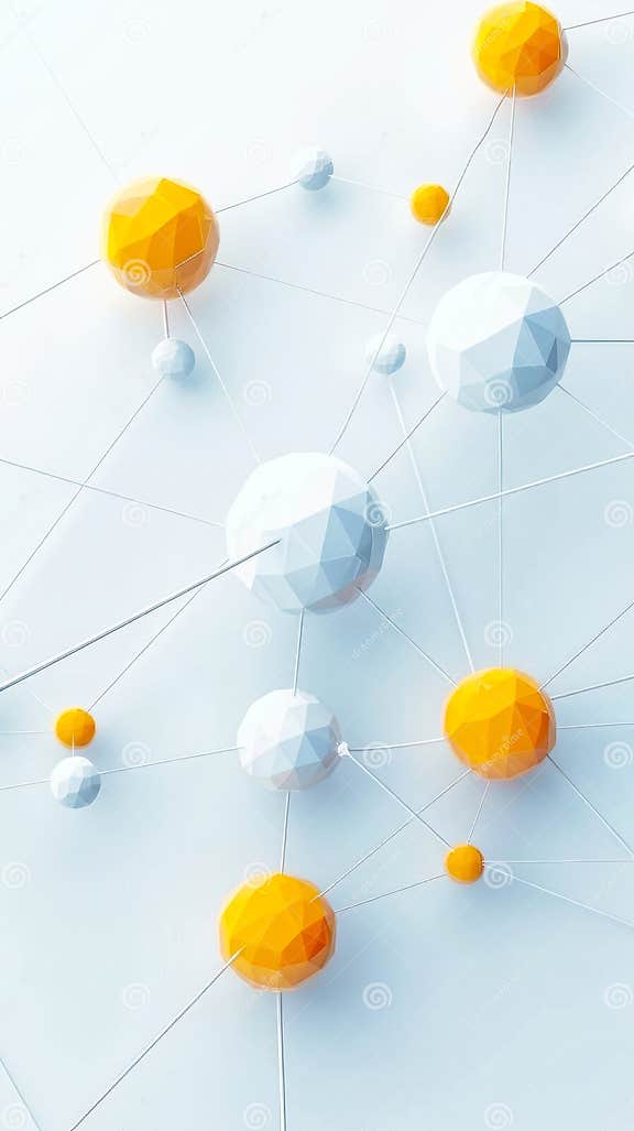 A Symphony of Spheres: Interconnected Geometry in Vibrant Hues Stock ...