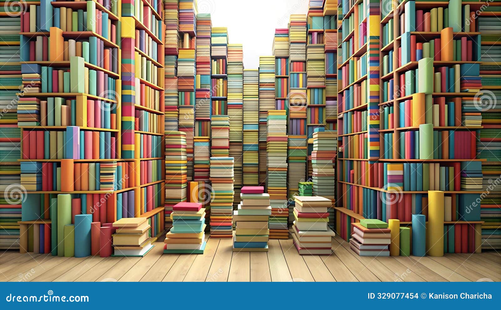 A Symphony of Stacks: an Abstract Library Landscape Generative AI Stock ...