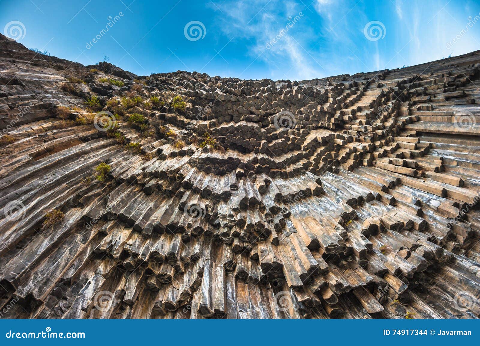 Symphony of Stones Basalt Columns, Garni Canyon, Armenia Stock Photo ...