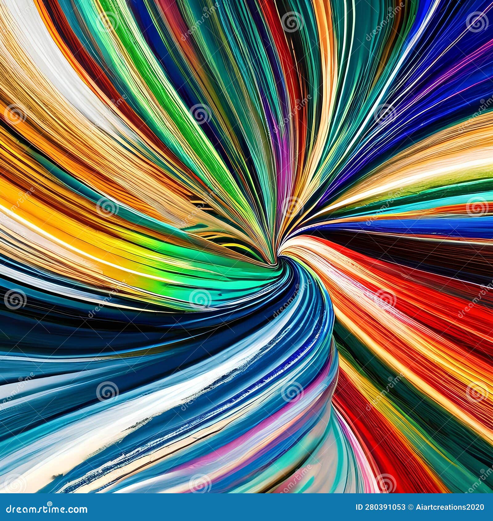 A Symphony of Swirling Brushes and Paint Strokes, Creating a Harmonious ...