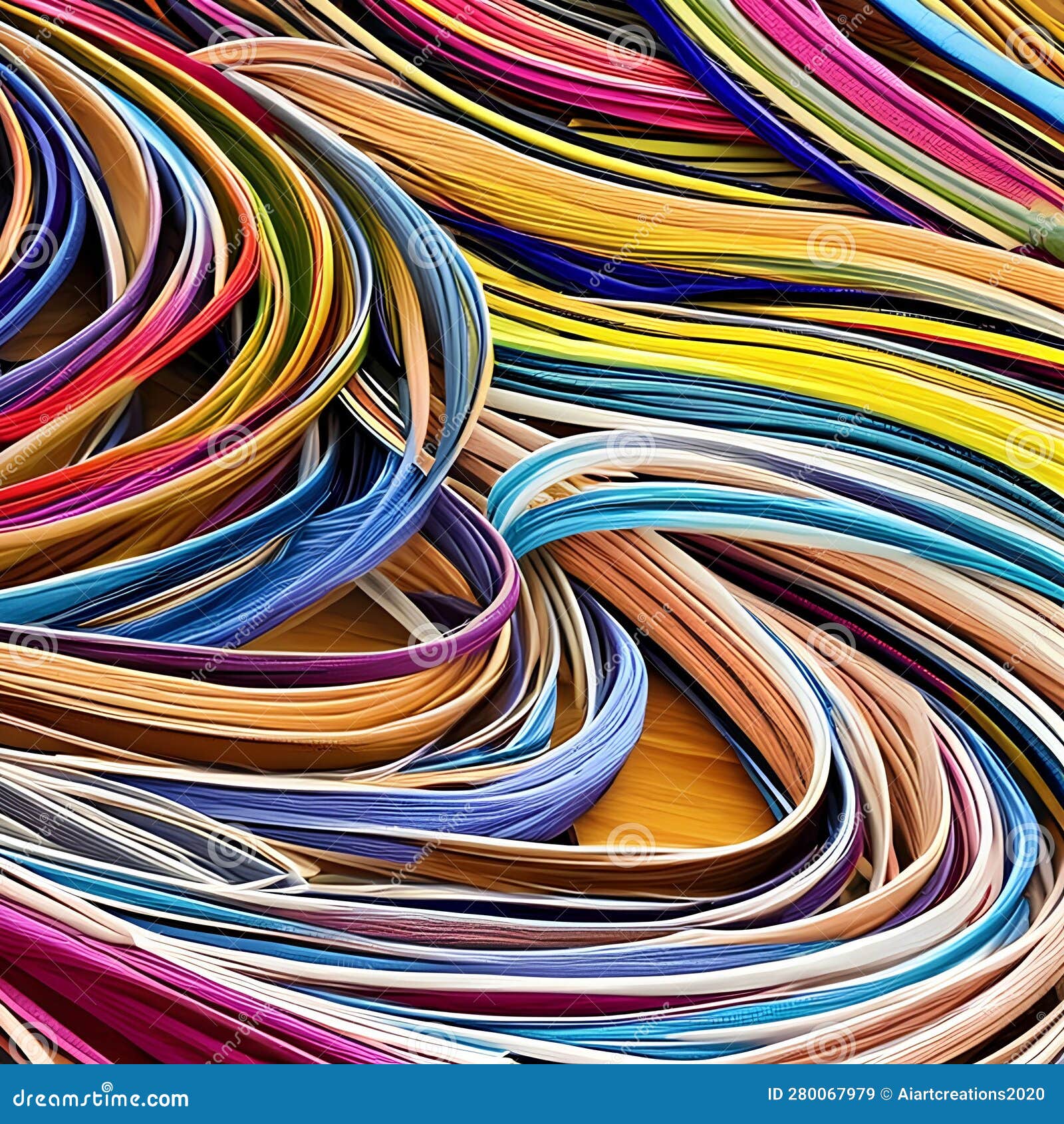A Symphony of Swirling Ribbons in a Multitude of Colors, Creating an ...