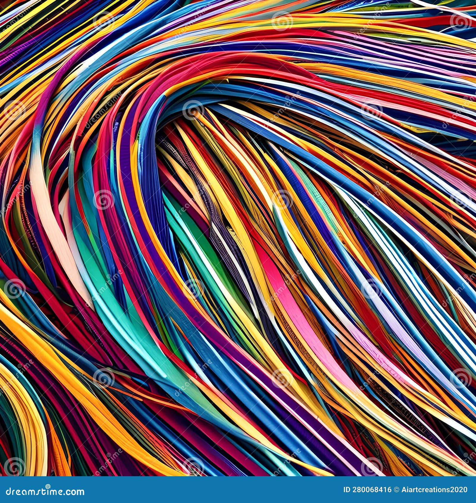 A Symphony of Swirling Ribbons in a Multitude of Colors, Creating an ...