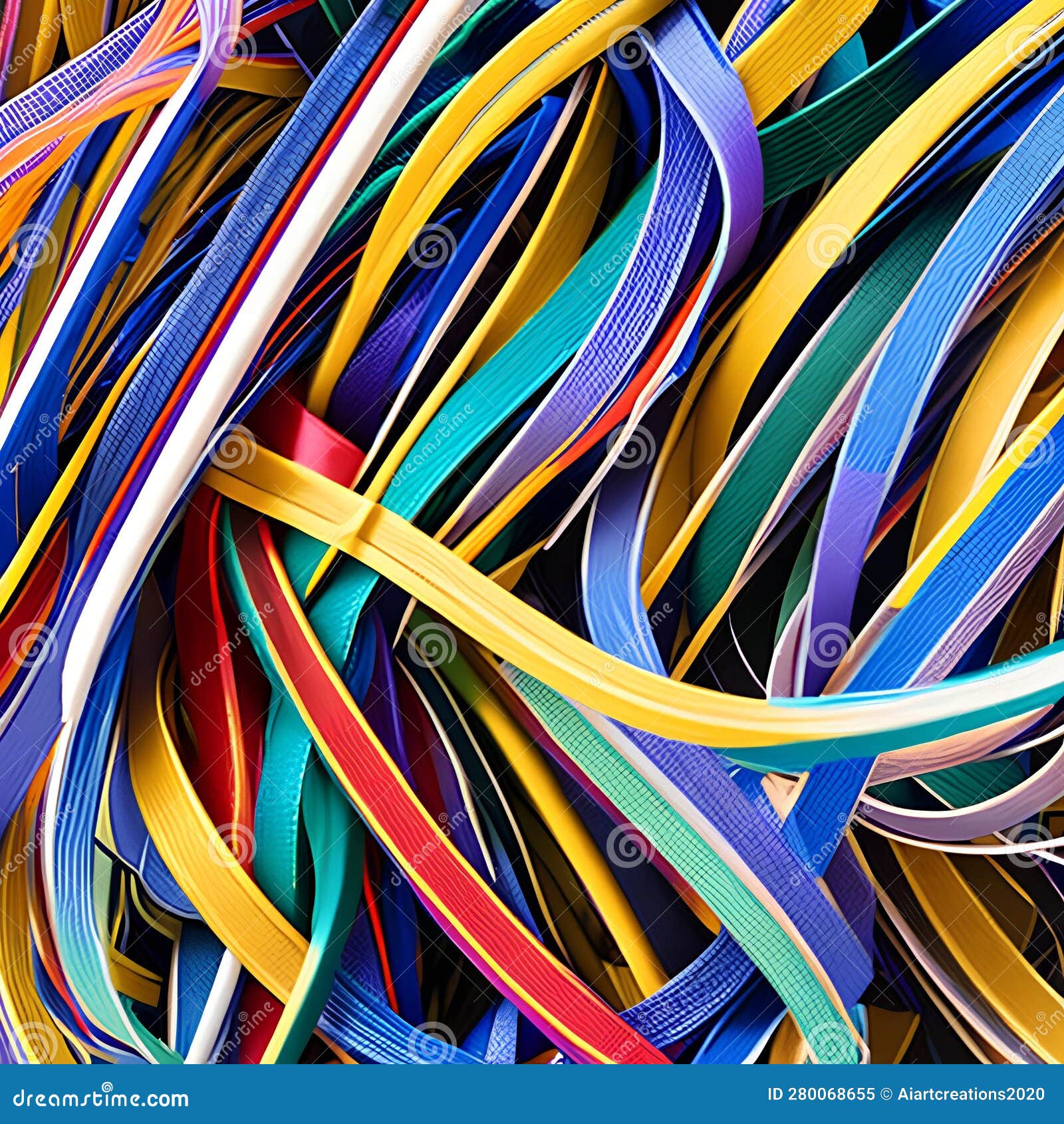 A Symphony of Swirling Ribbons in a Multitude of Colors, Creating an ...