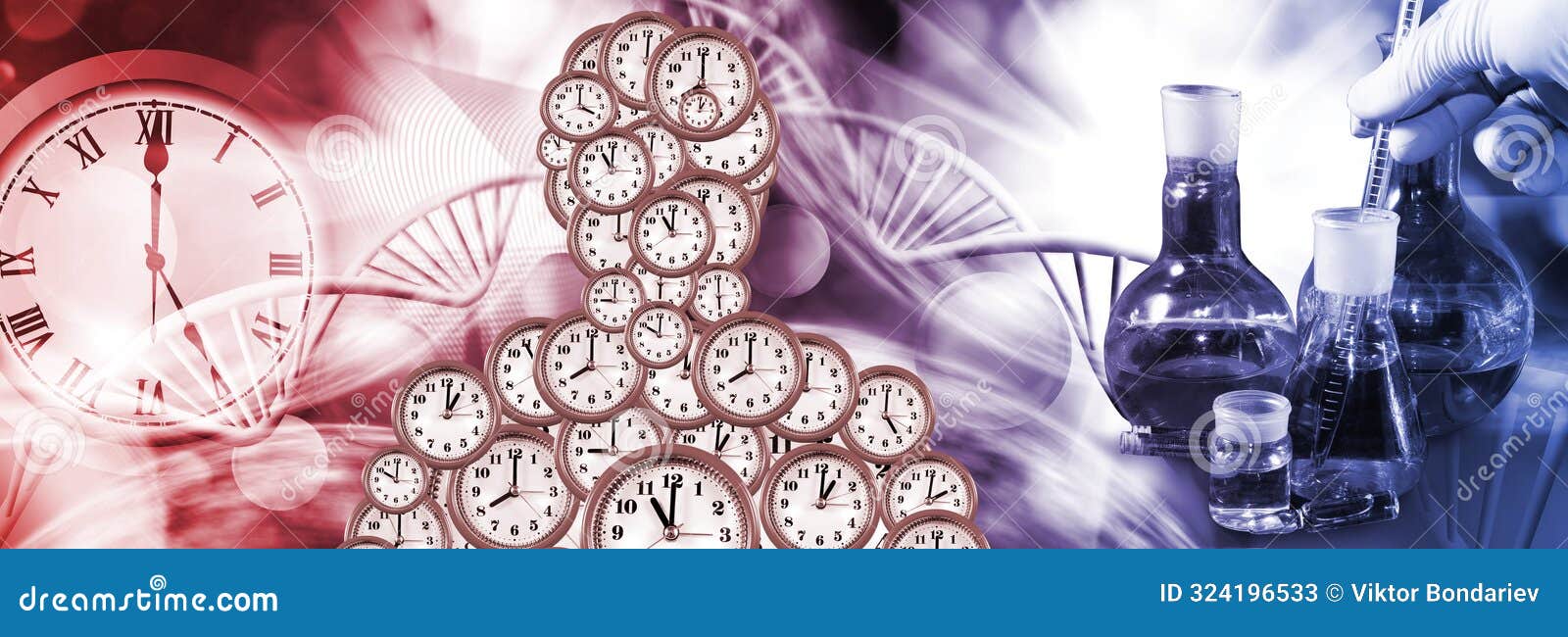 A Symphony of Time, Science, and Genetic Discovery Stock Illustration ...