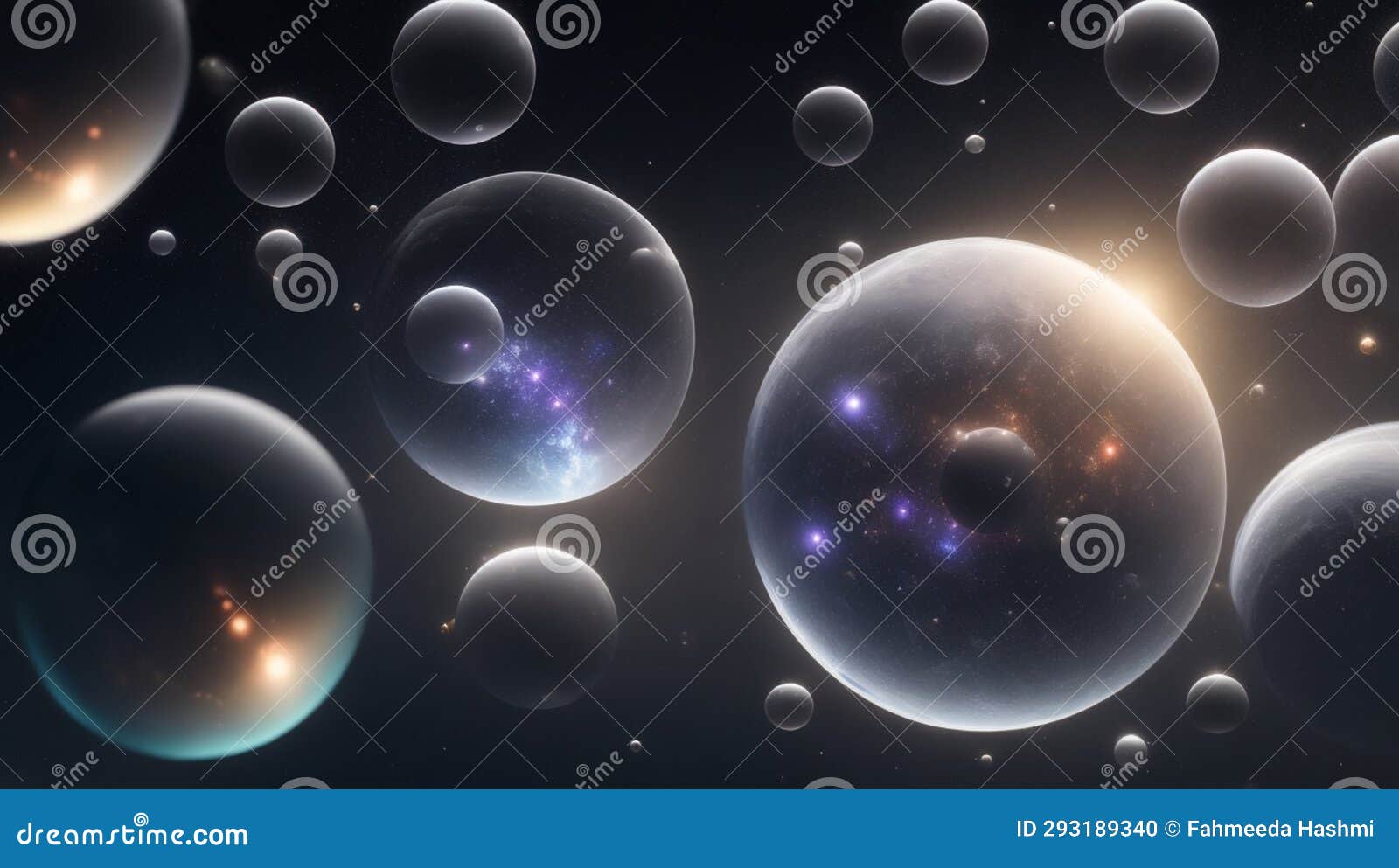 A Symphony of Translucent Spheres Floating in an Infinite, Cosmic Void ...