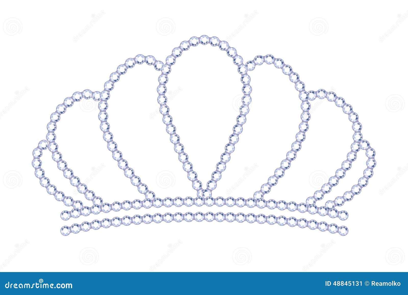 Silver Tiara Vector Illustration | CartoonDealer.com #45759246