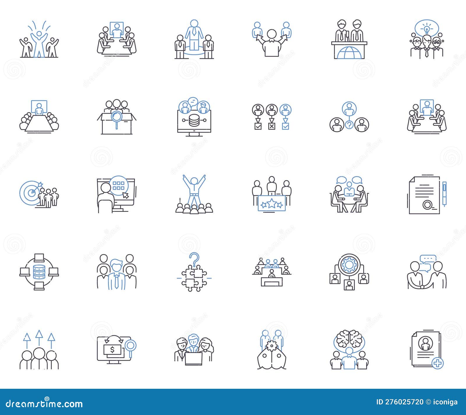 Symposium Line Icons Collection. Discussion, Conference, Panel, Seminar ...
