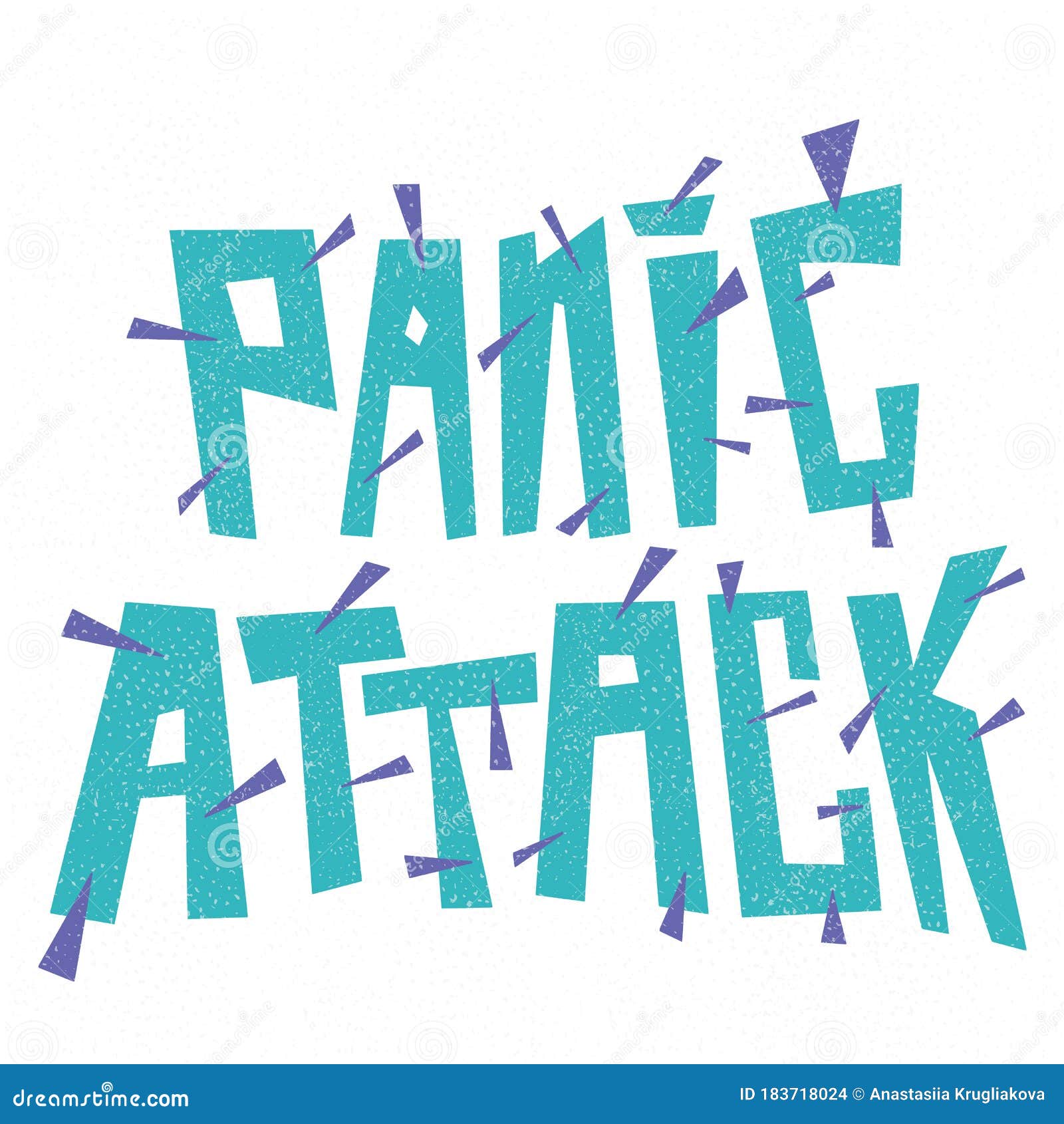 Panic Attack Vector Lettering on White Background Stock Vector ...