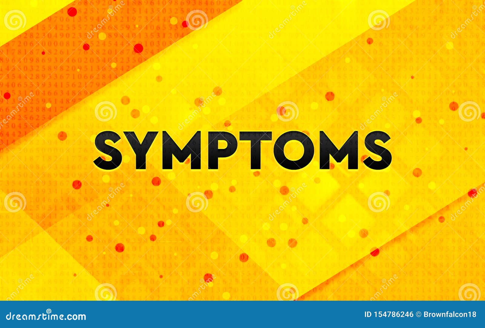 Symptoms Abstract Digital Banner Yellow Background Stock Illustration ...