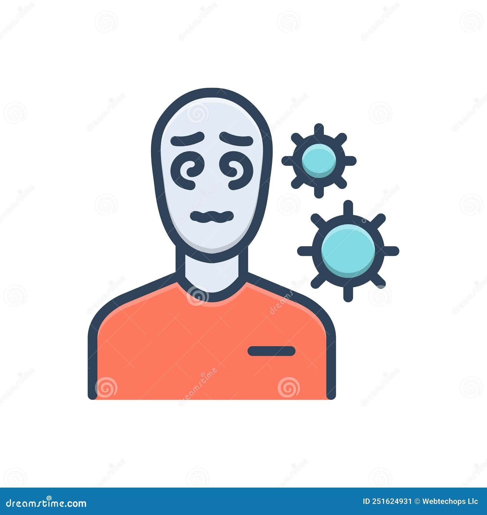 Color Illustration Icon For Symptoms, Indications And Syndrome Cartoon ...
