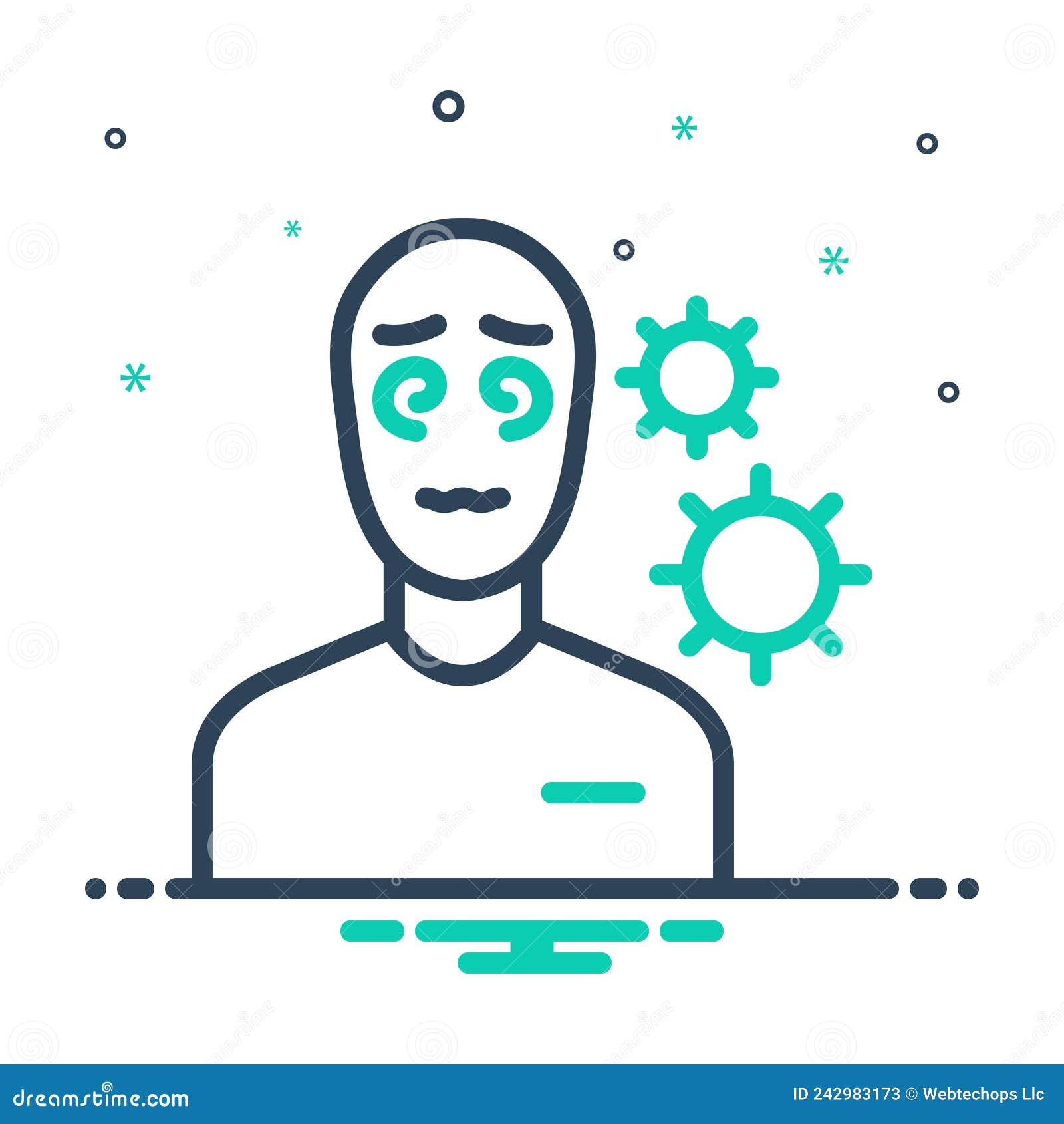 Mix Icon for Symptoms, Indications and Syndrome Stock Vector ...