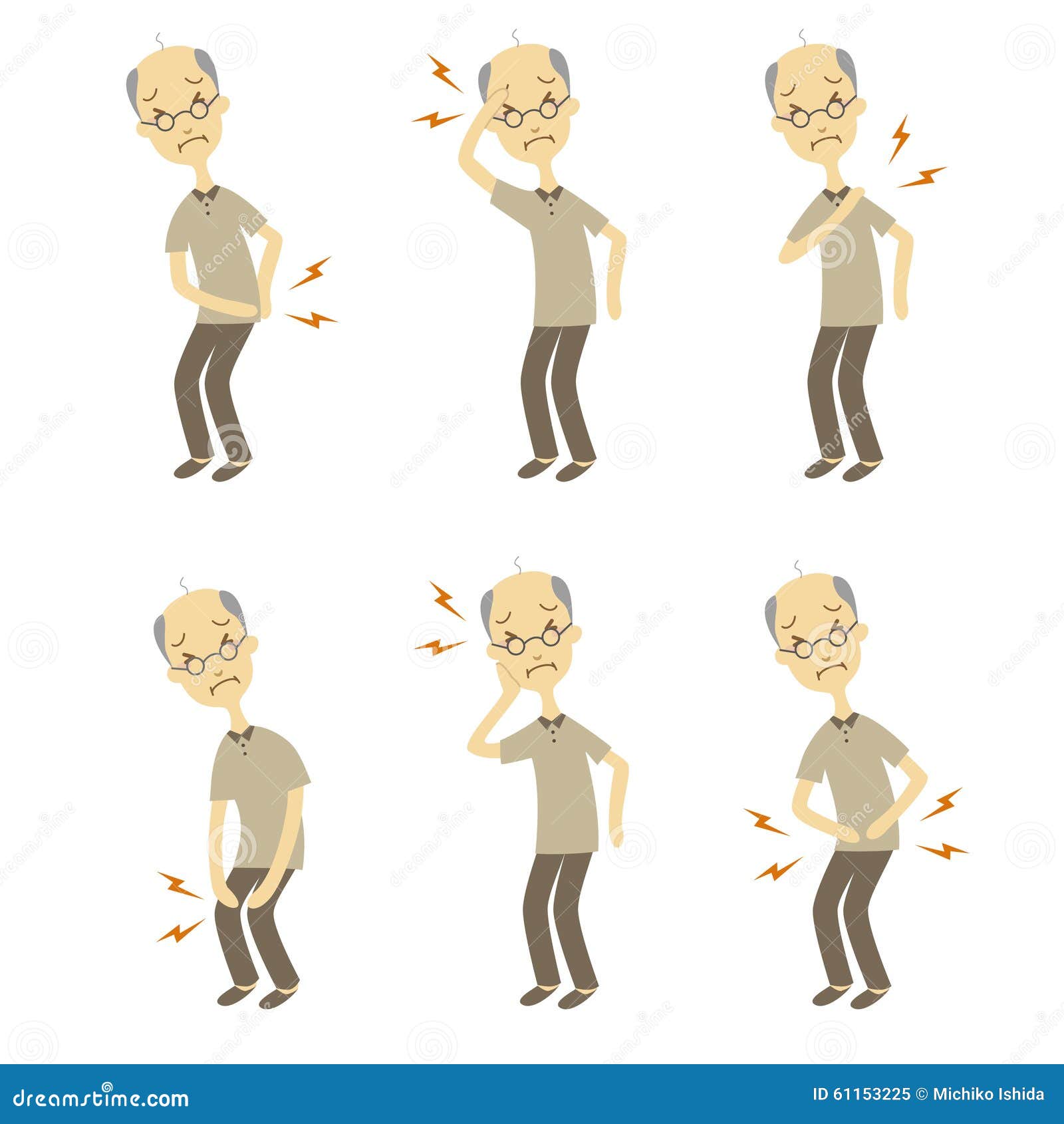 Symptoms and Signs of Disease Stock Illustration - Illustration of pain ...