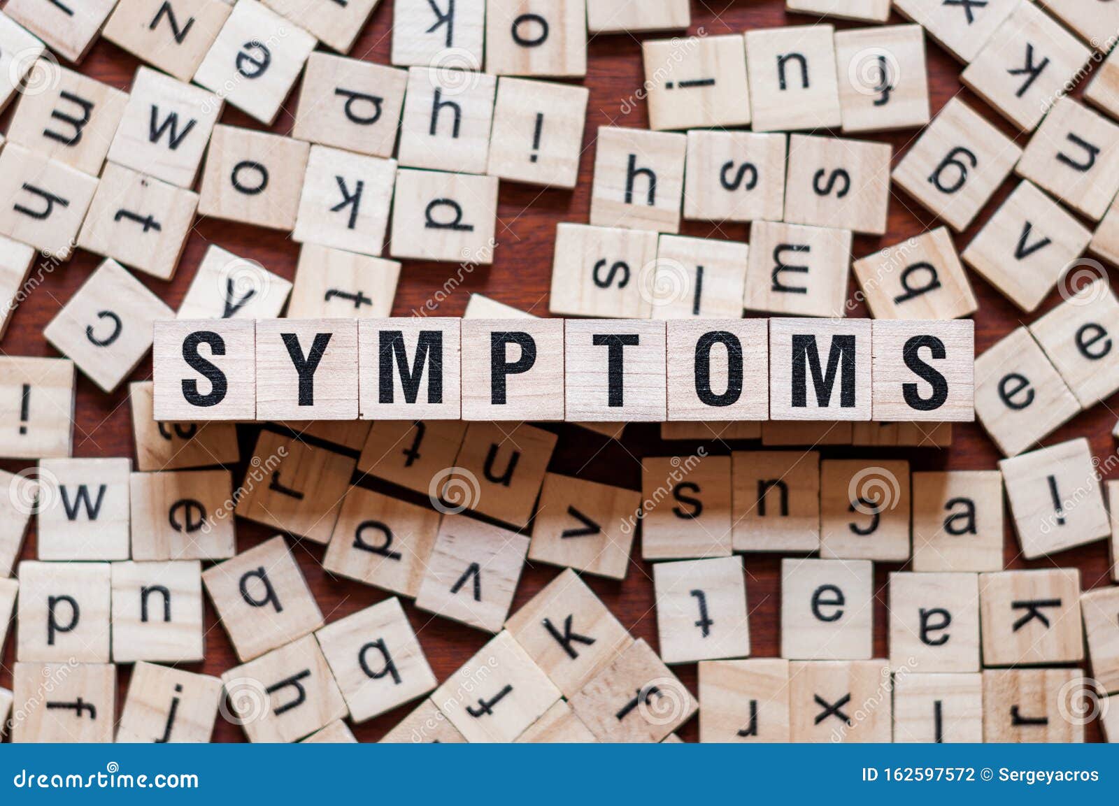 Symptoms Word Concept on Cubes for Articles Stock Photo - Image of care ...