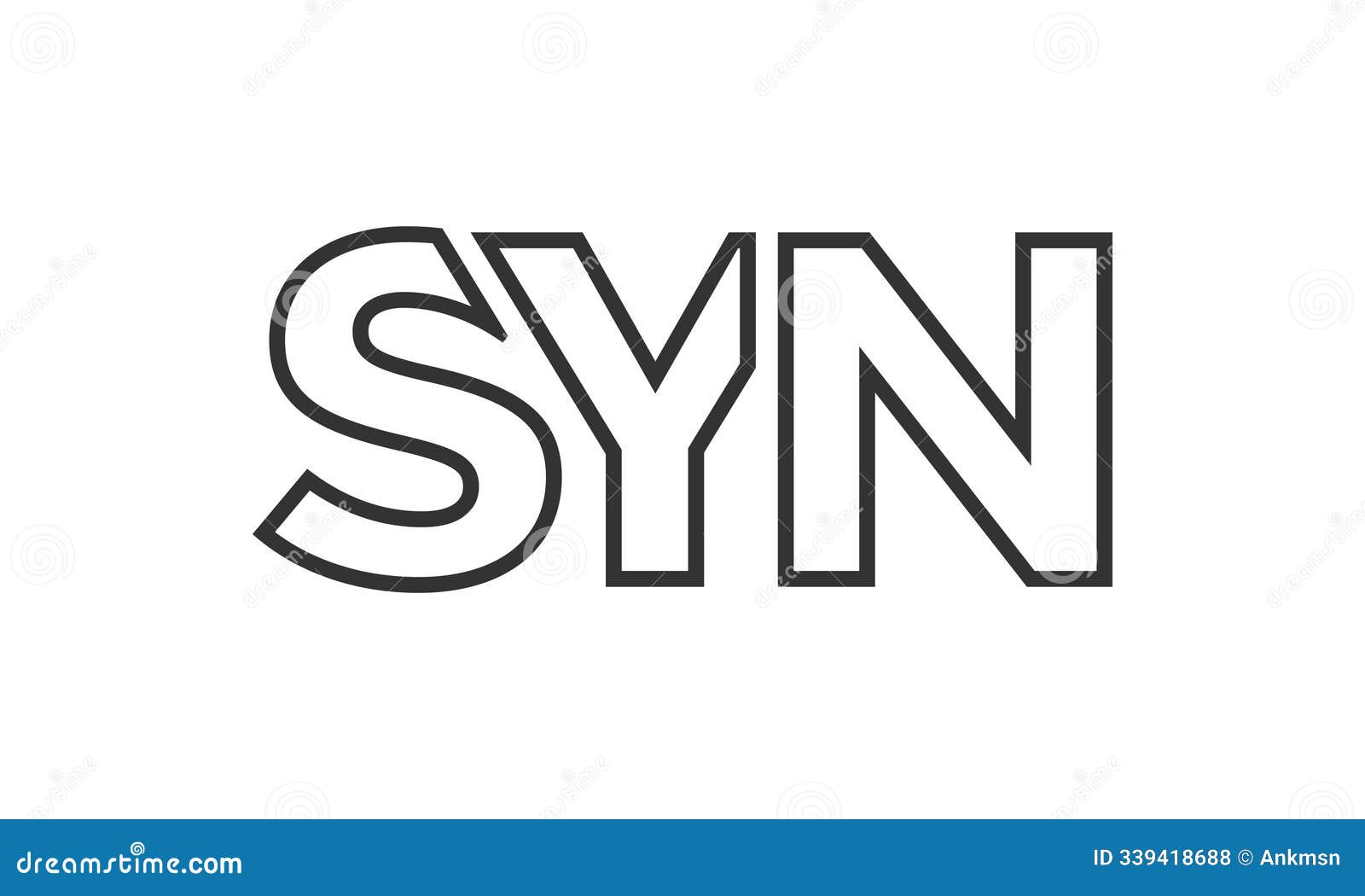 SYN Logo Design Template with Strong and Modern Bold Text. Initial ...